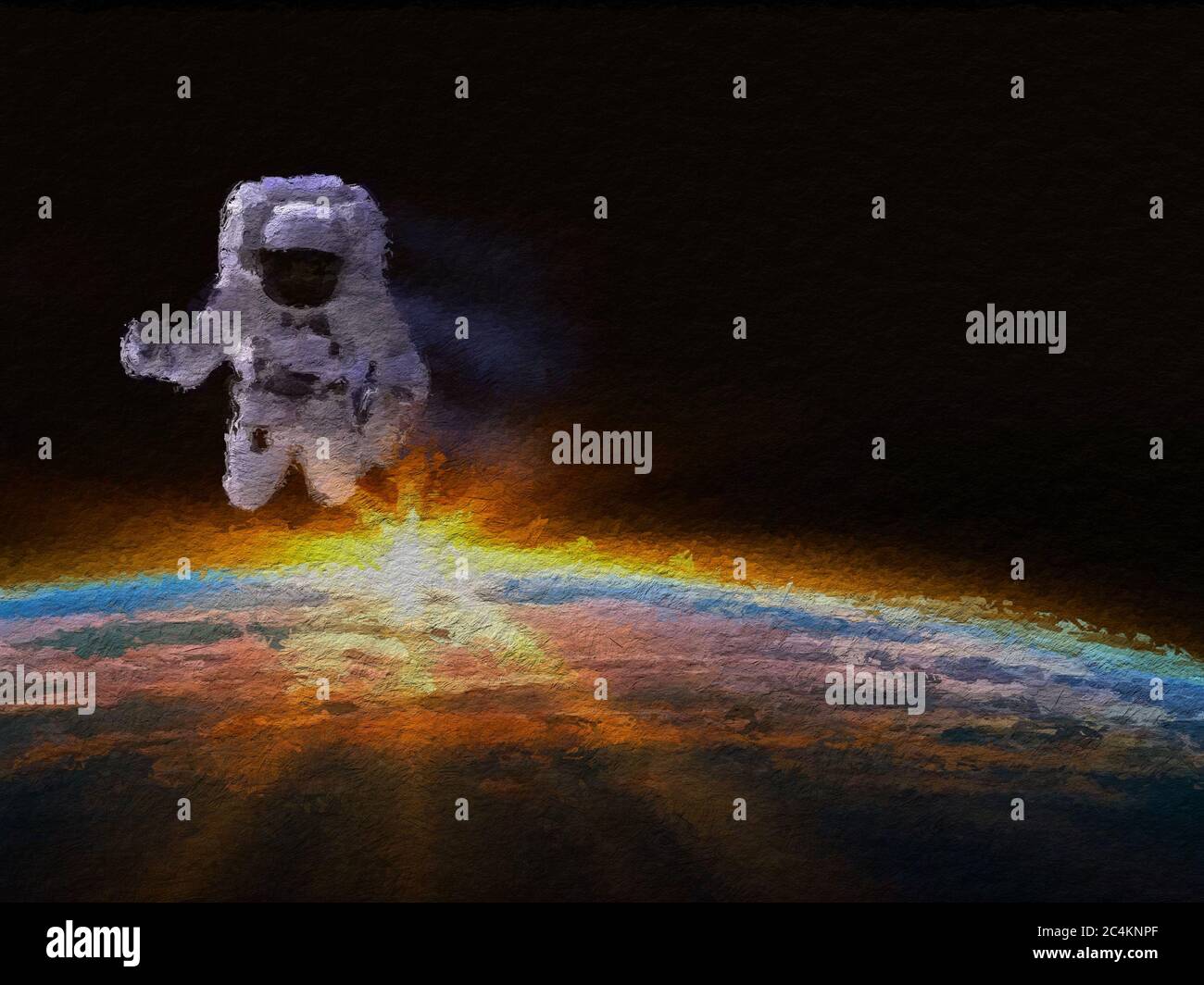 Beautiful digitally painted space images Stock Photo - Alamy