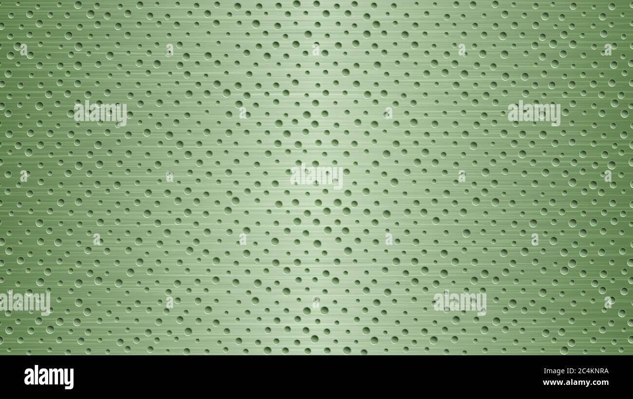 Abstract metal background with holes in light green colors Stock Vector ...