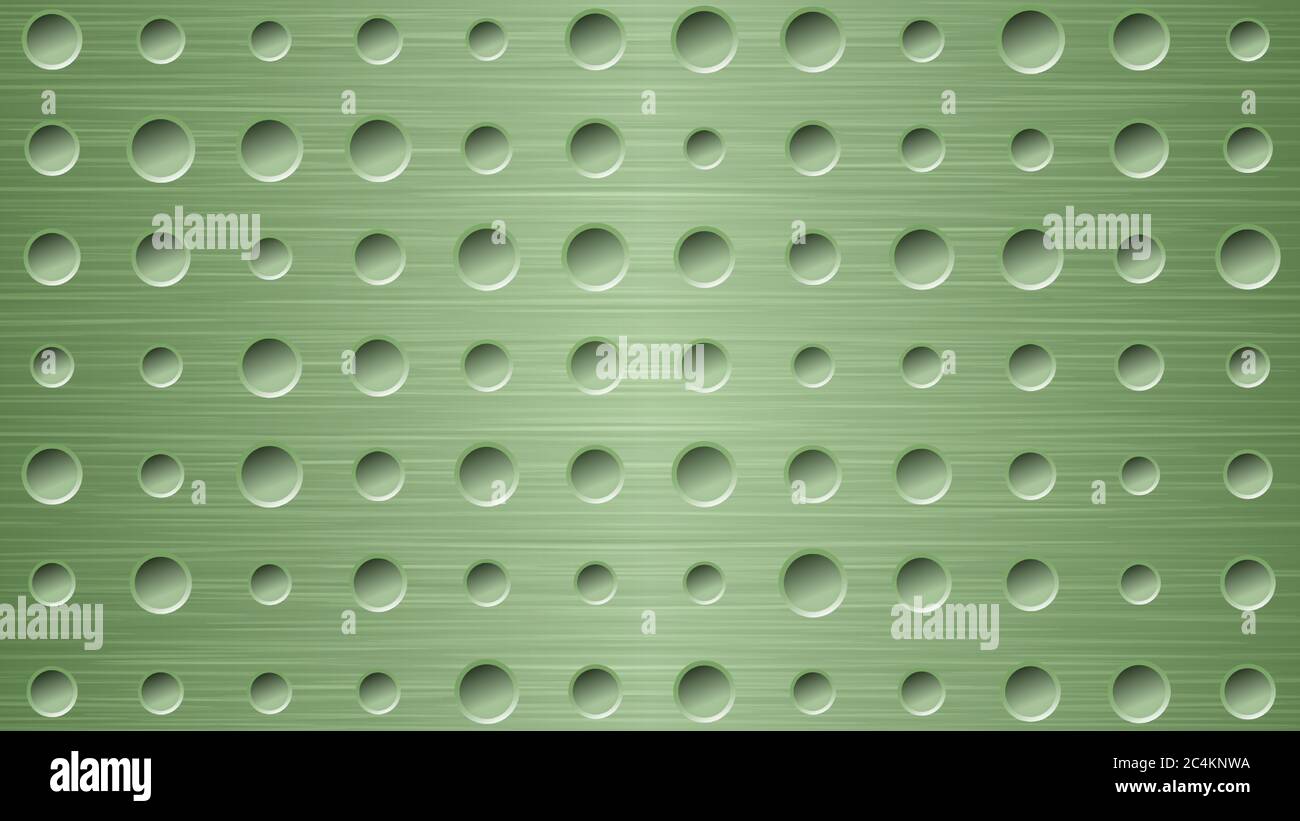Abstract metal background with holes in light green colors Stock Vector ...
