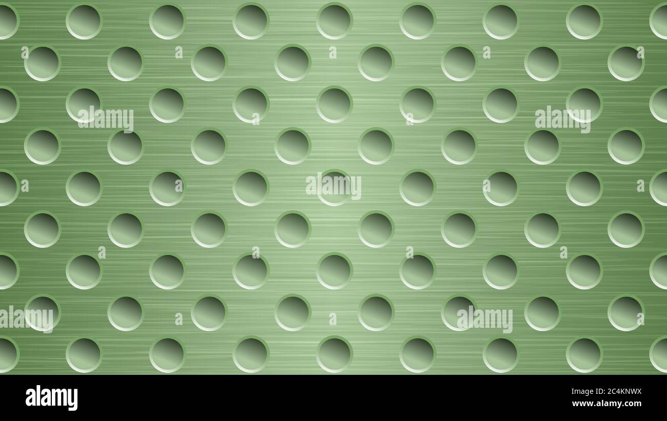 Abstract metal background with holes in light green colors Stock Vector ...