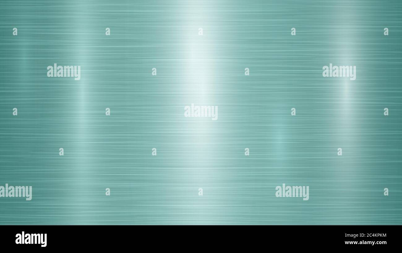 Abstract metal background with glares in turquoise colors Stock Vector ...