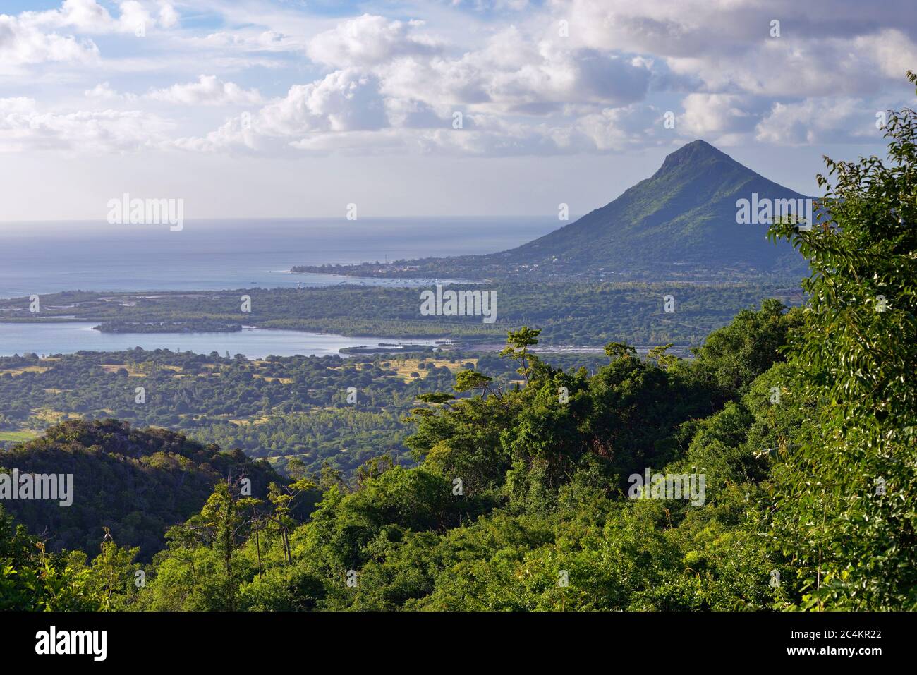 Western coast of Mauritius island. View from above Stock Photo - Alamy