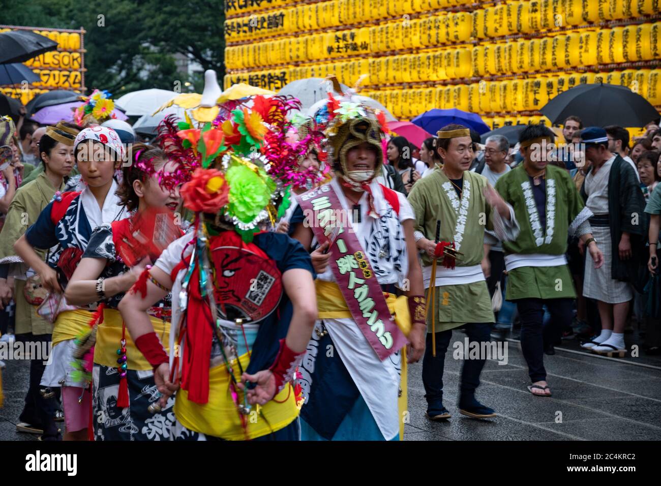 Performance during the celebration of Mitama matsuri festival at ...