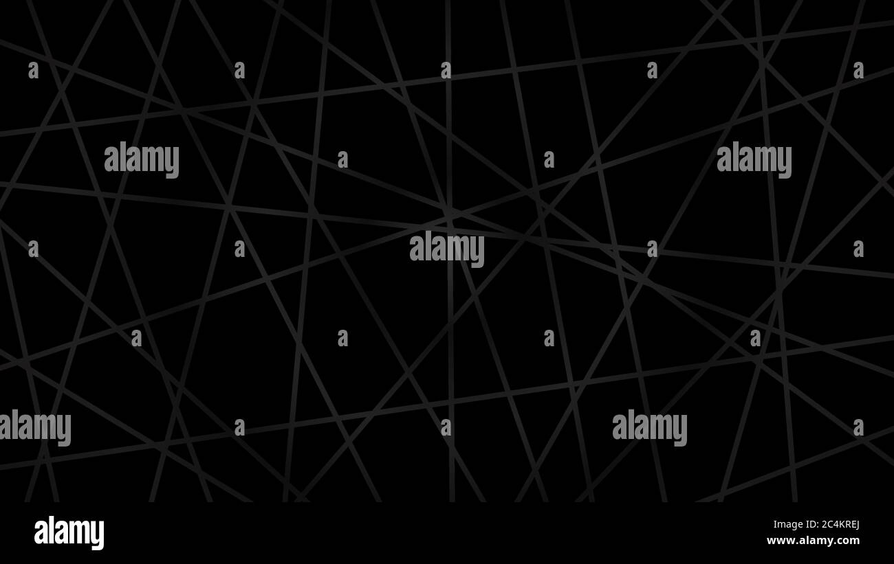 Abstract dark background of intersecting lines in black colors Stock ...