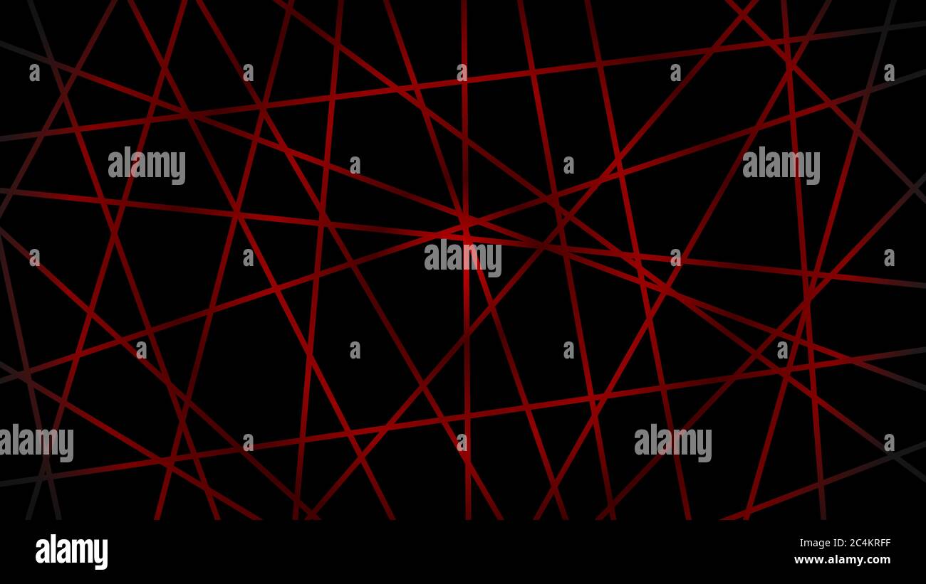 Abstract dark background of intersecting lines in red colors Stock ...