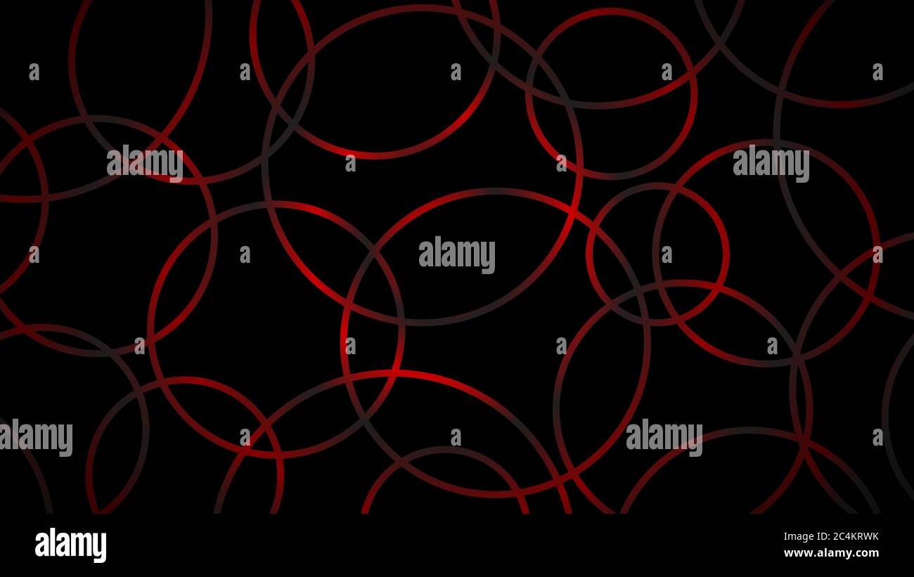 Abstract dark background of intersecting circles in red colors Stock Vector Image & Art - Alamy