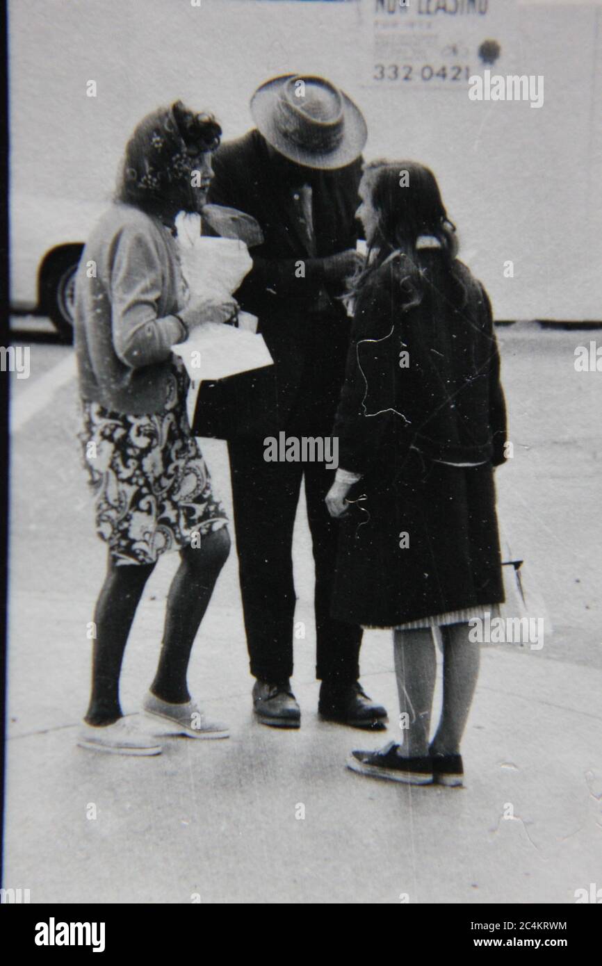 Fine 70s vintage black and white lifestyle photography of a group of ...