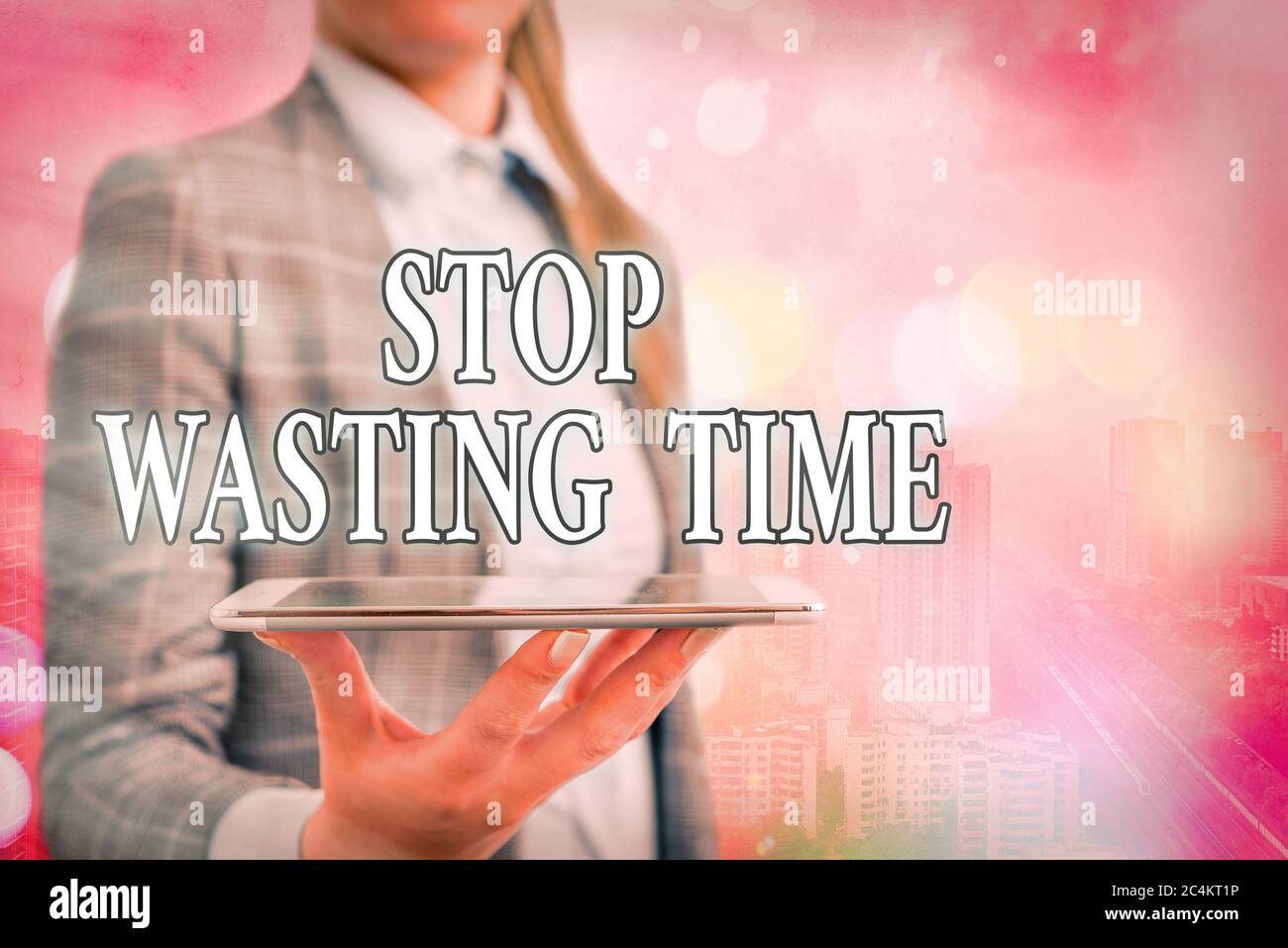 Conceptual hand writing showing Stop Wasting Time. Concept meaning ...