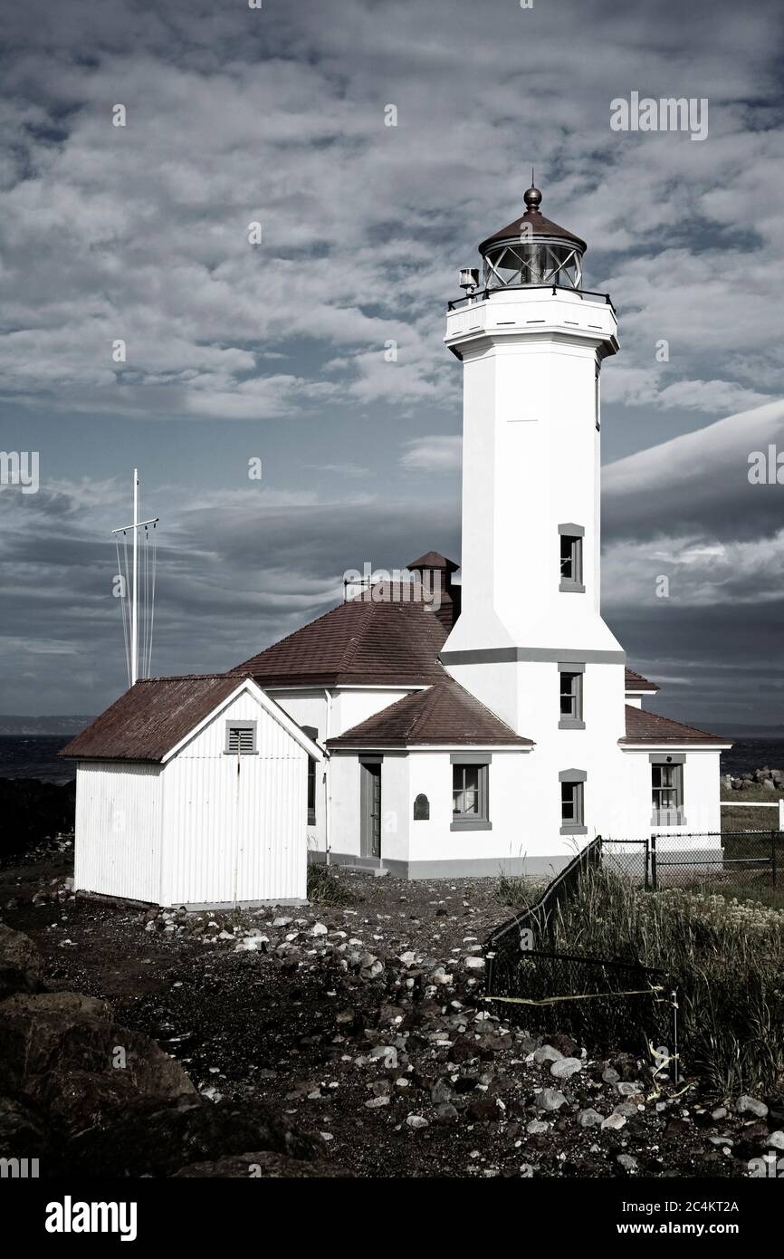 Point Wilson Lighthouse in Fort Worden State Park, Port Townsend ...