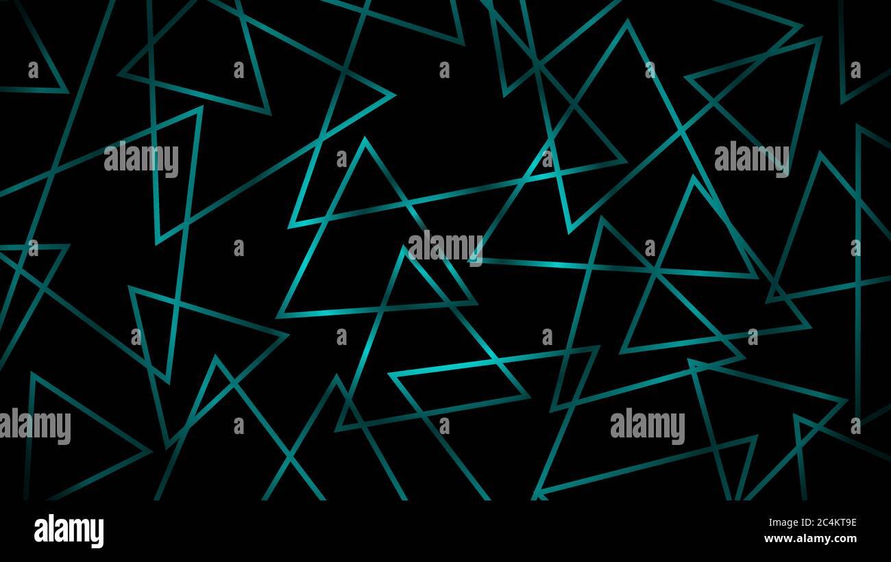 Abstract dark background of intersecting triangles in light blue colors ...