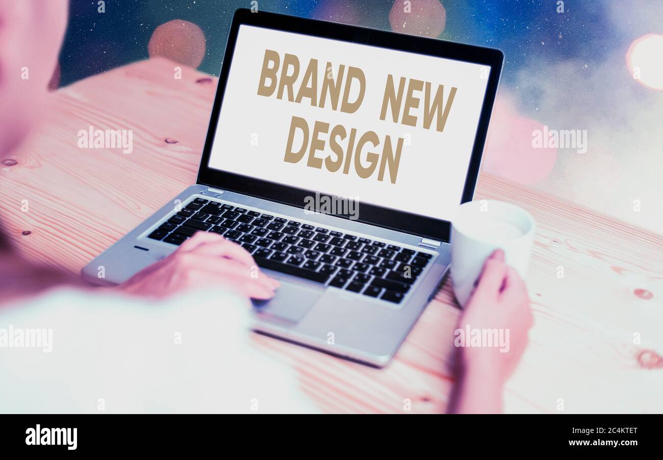 Conceptual hand writing showing Brand New Design. Concept meaning Brainstorming About Branding ...