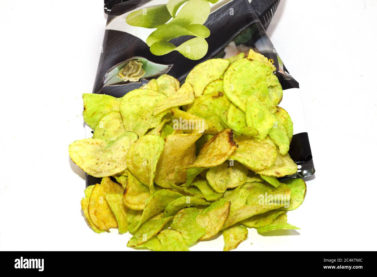 Closeup shot of crispy wasabi chips Stock Photo - Alamy