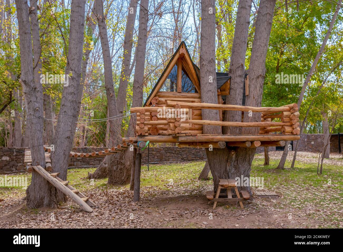 Blue forest treehouse hi-res stock photography and images - Alamy
