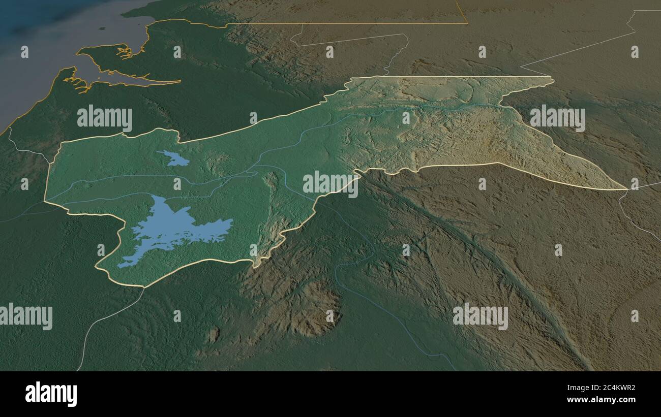 Gabon relief map hi-res stock photography and images - Alamy