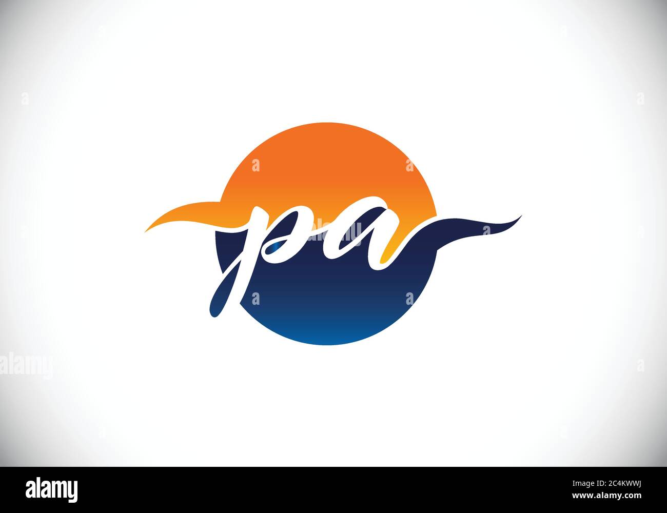 Initial Monogram Letter P A Logo Design Vector Template. P A Letter ...