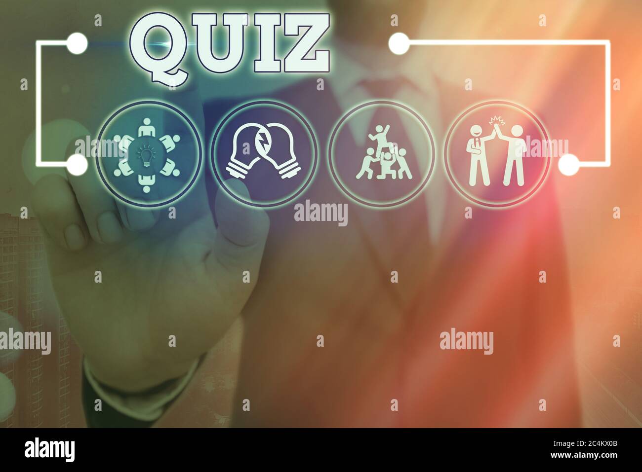 Handwriting text Quiz. Conceptual photo form of game in which the ...