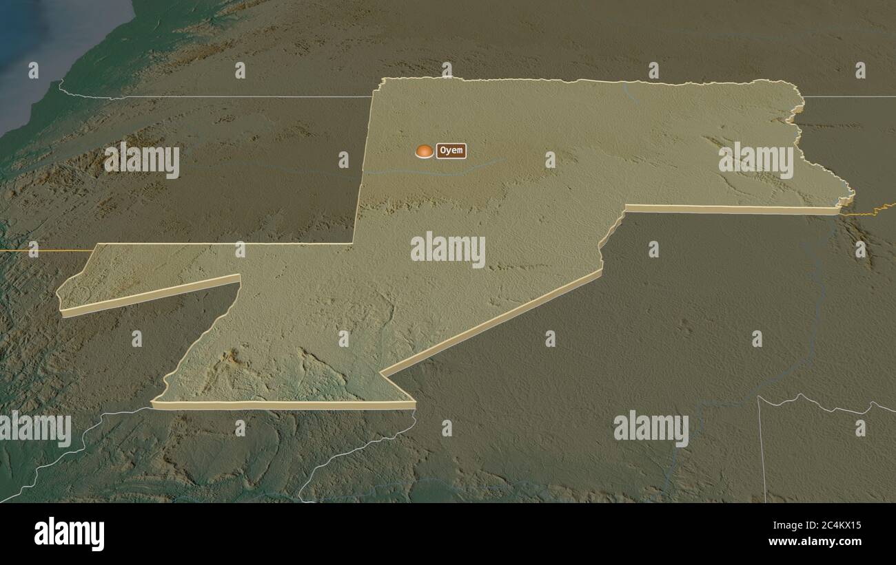 Gabon relief map hi-res stock photography and images - Alamy