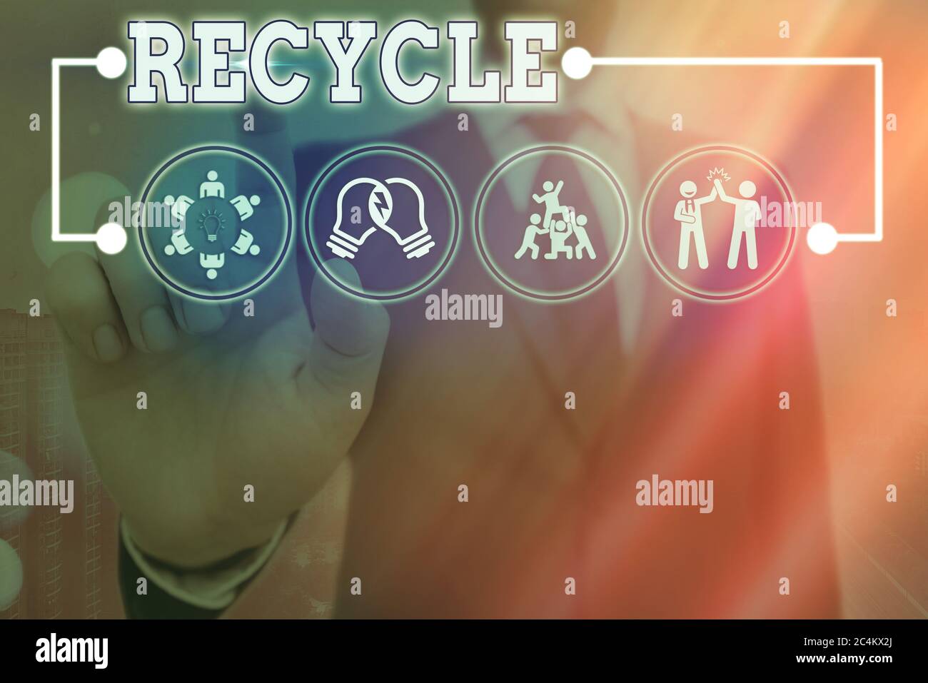 Handwriting text Recycle. Conceptual photo process of converting waste ...