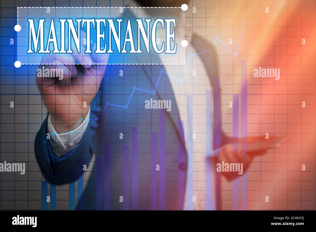 Text sign showing Maintenance. Business photo showcasing method of ...