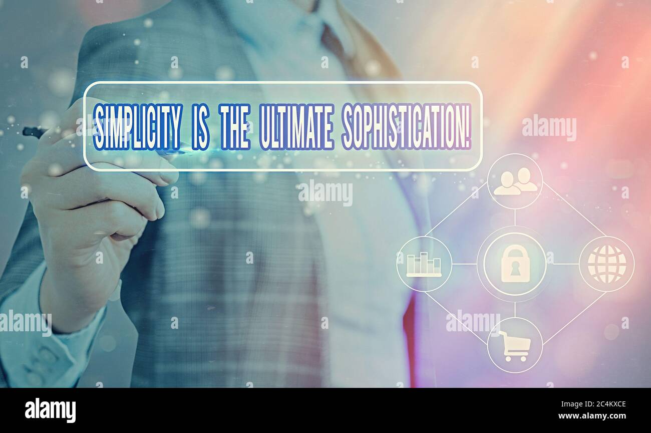 Simplicity ultimate sophistication hi-res stock photography and images ...