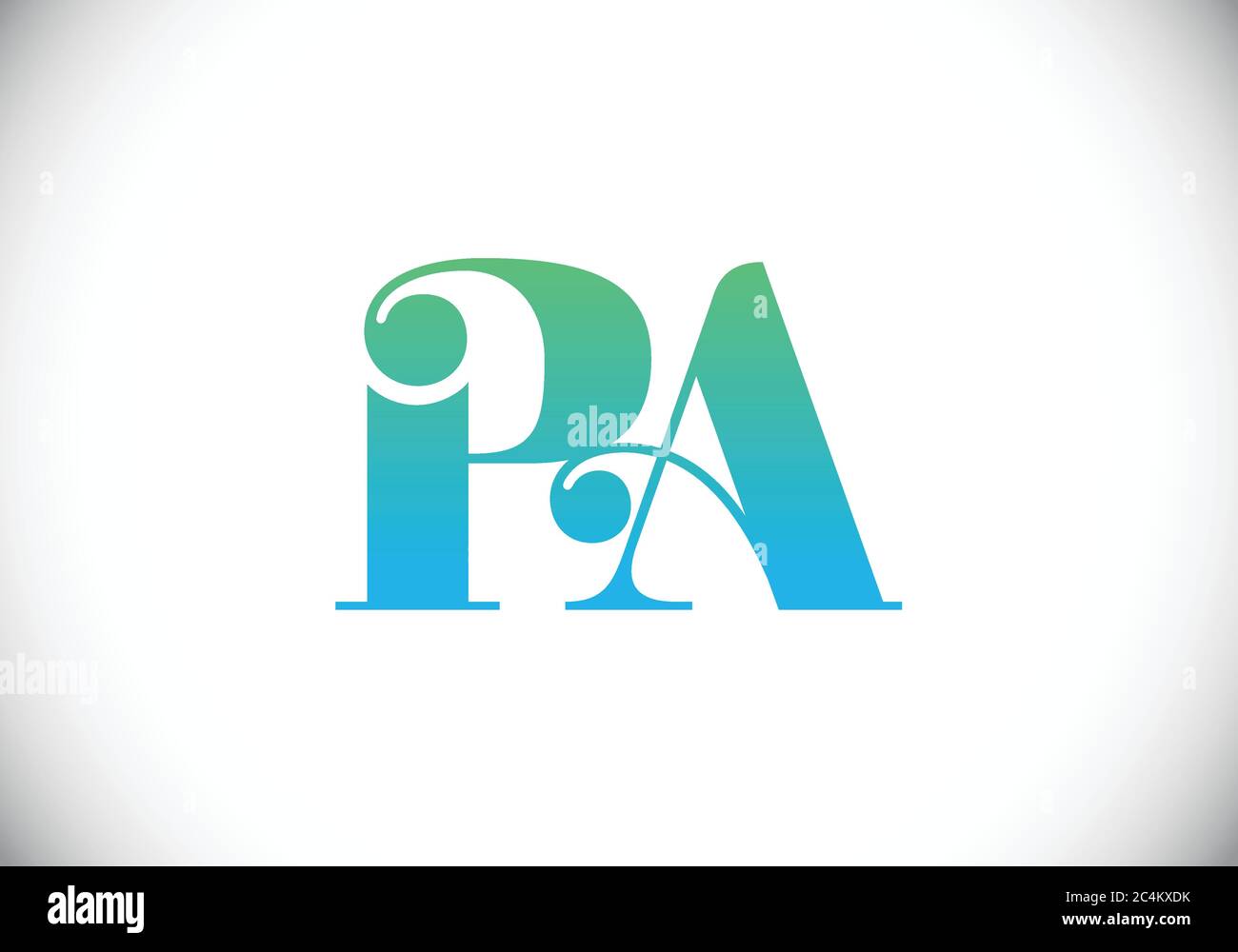 Initial Monogram Letter P A Logo Design Vector Template. P A Letter ...