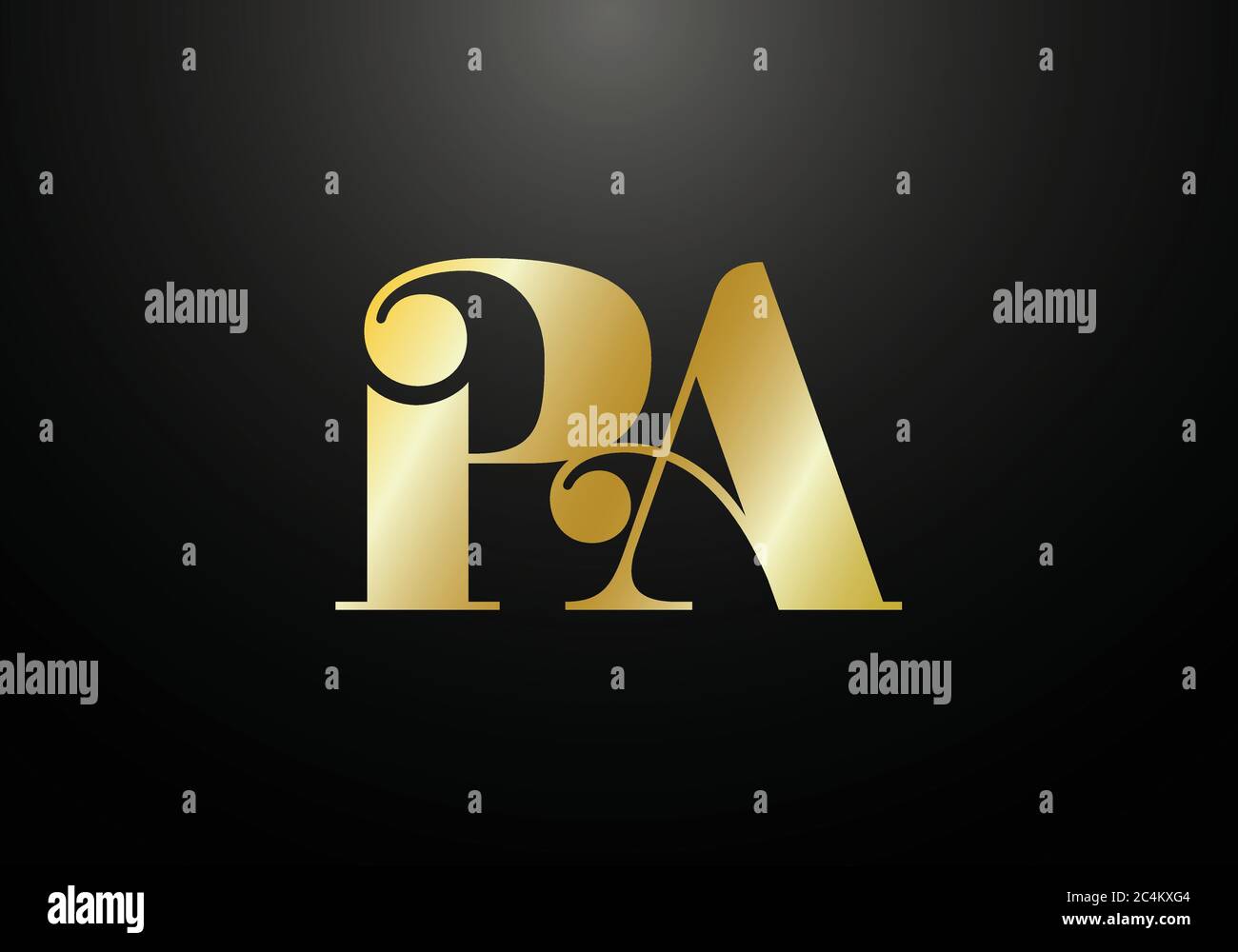 Initial Monogram Letter P A Logo Design Vector Template. P A Letter ...