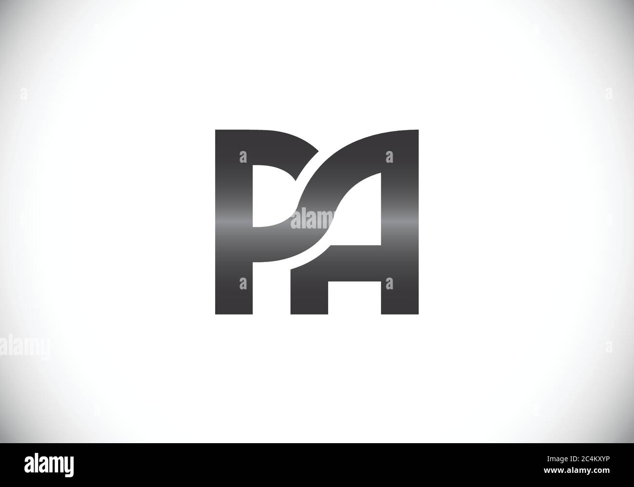 Initial Monogram Letter P A Logo Design Vector Template. P A Letter ...