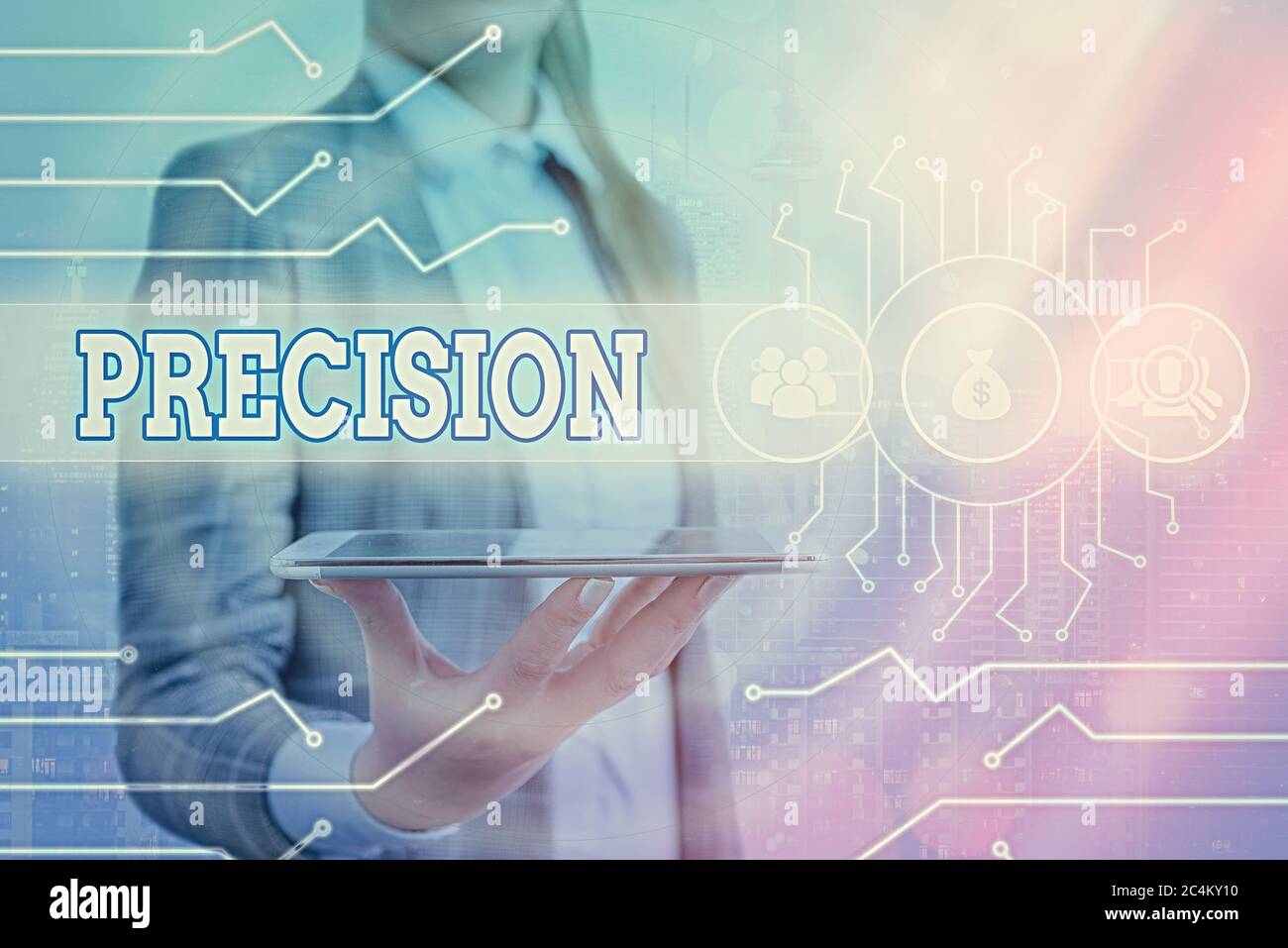 Conceptual hand writing showing Precision. Concept meaning the degree ...