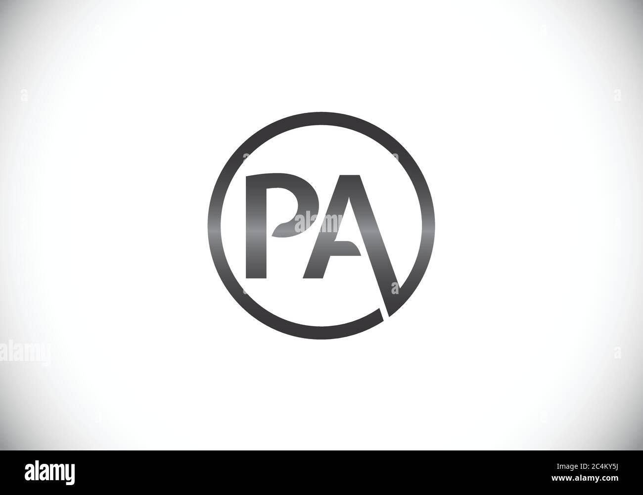 Initial Monogram Letter P A Logo Design Vector Template. P A Letter ...