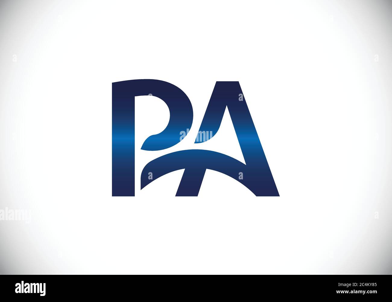 Initial Monogram Letter P A Logo Design Vector Template. P A Letter ...