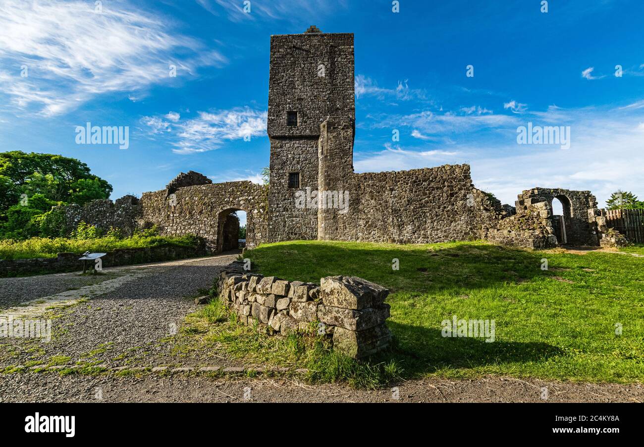 Ruins of 13th century Mugdock Castle, the stronghold of the Clan Graham ...