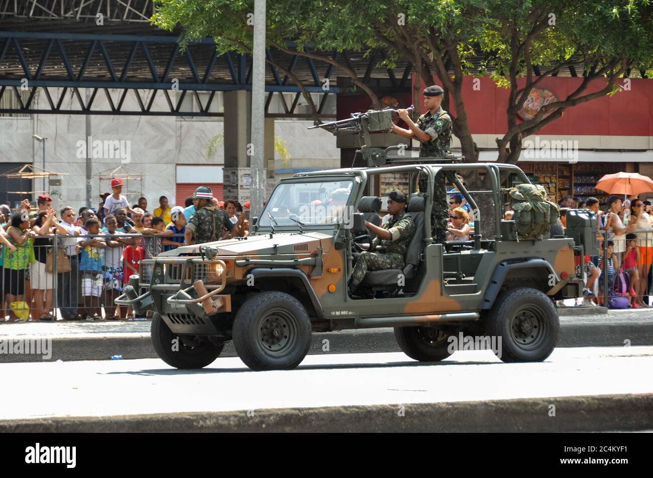 Rio de Janeiro, Brazil - September 7, 2018: Military civic parade ...