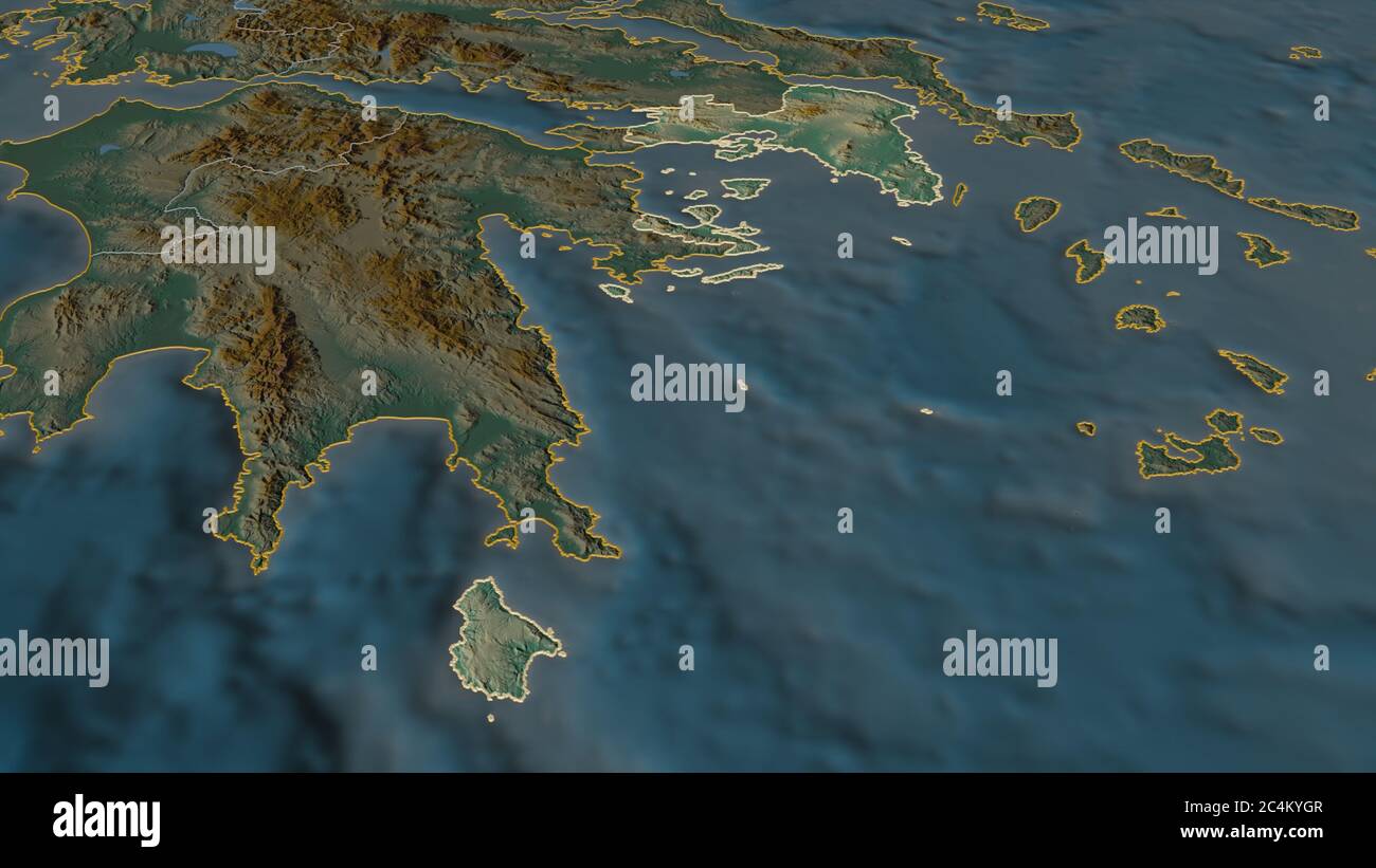 Zoom in on Attica (decentralized administration of Greece) outlined ...