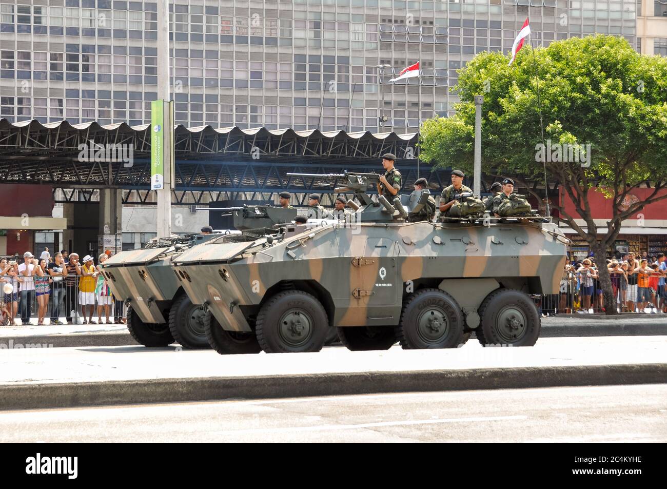 Rio de Janeiro, Brazil - September 7, 2018: Military civic parade ...