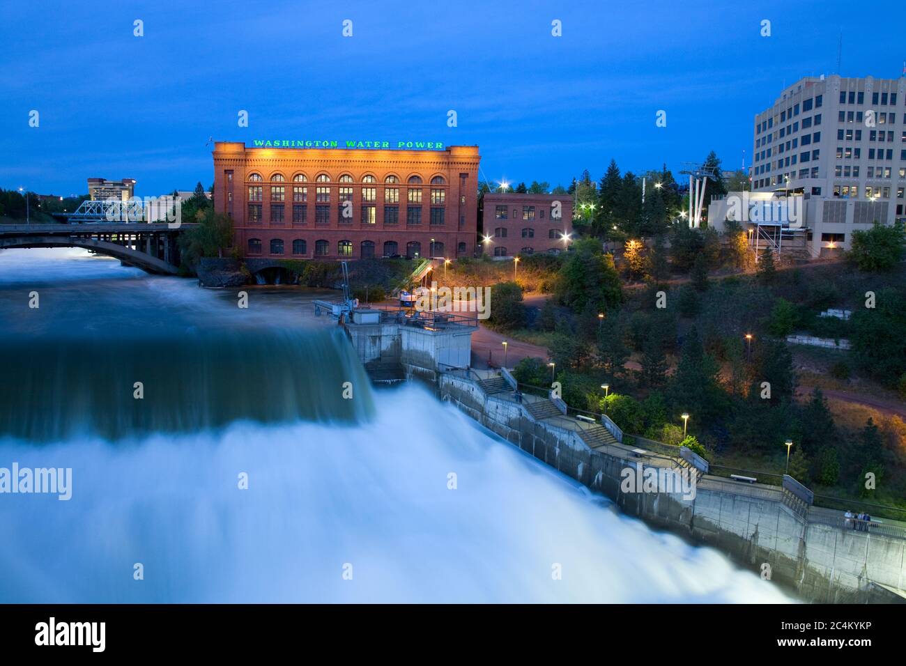 Lower Falls of Spokane River in Major Flood, Riverfront Park, Spokane ...