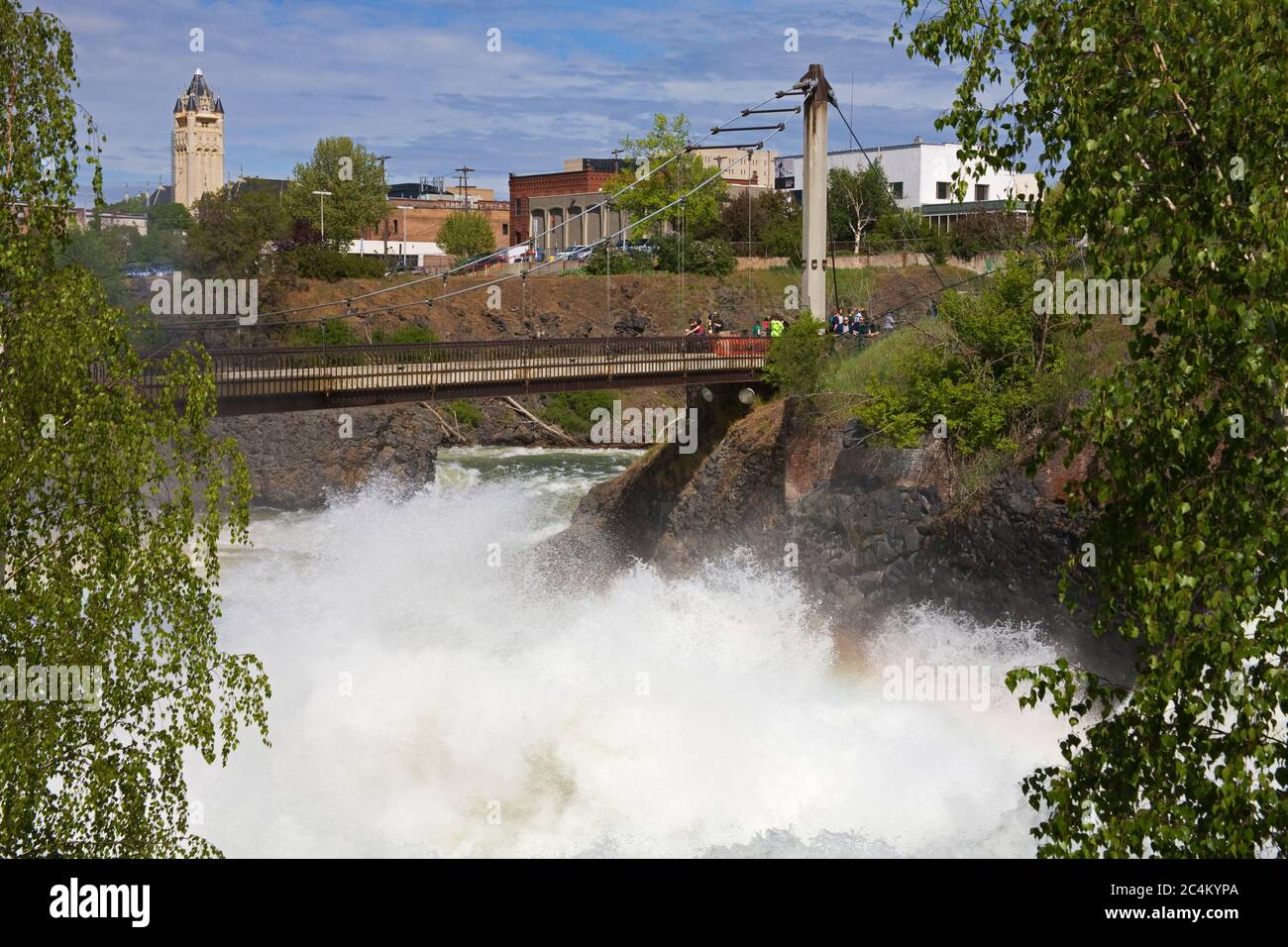Spokane River in Major Flood, Riverfront Park, Spokane, Washington ...