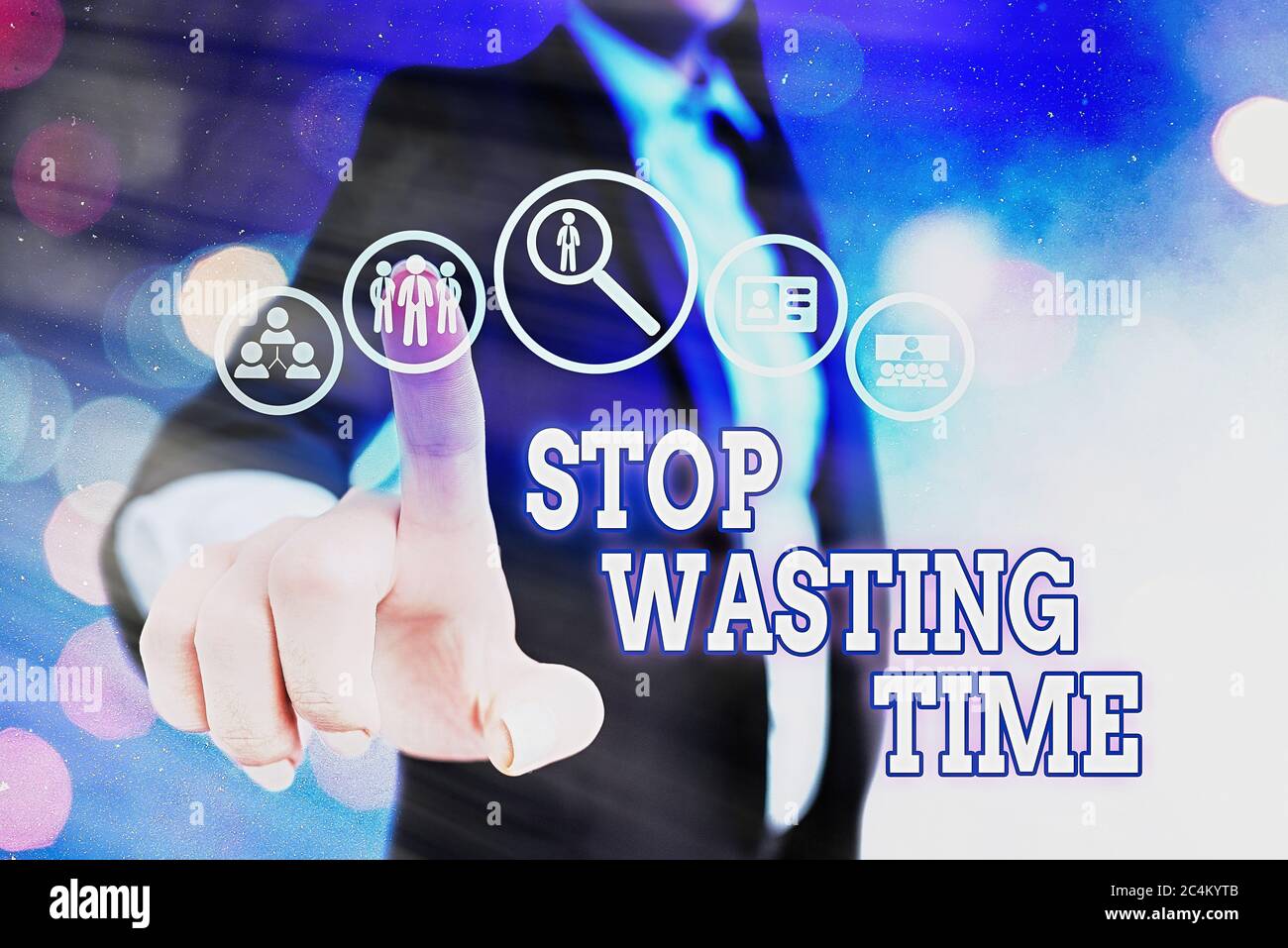 Conceptual hand writing showing Stop Wasting Time. Concept meaning ...