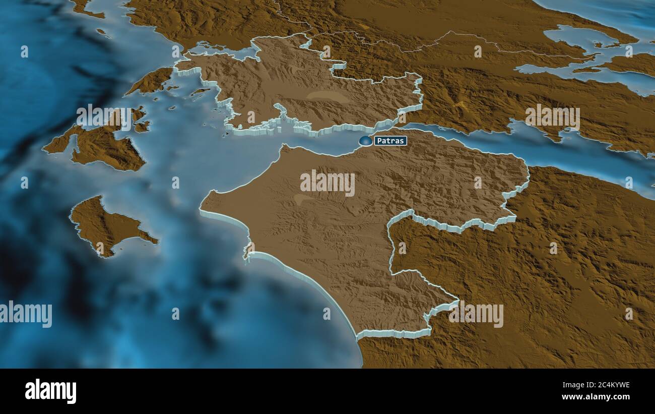 Zoom in on Western Greece (decentralized administration of Greece ...