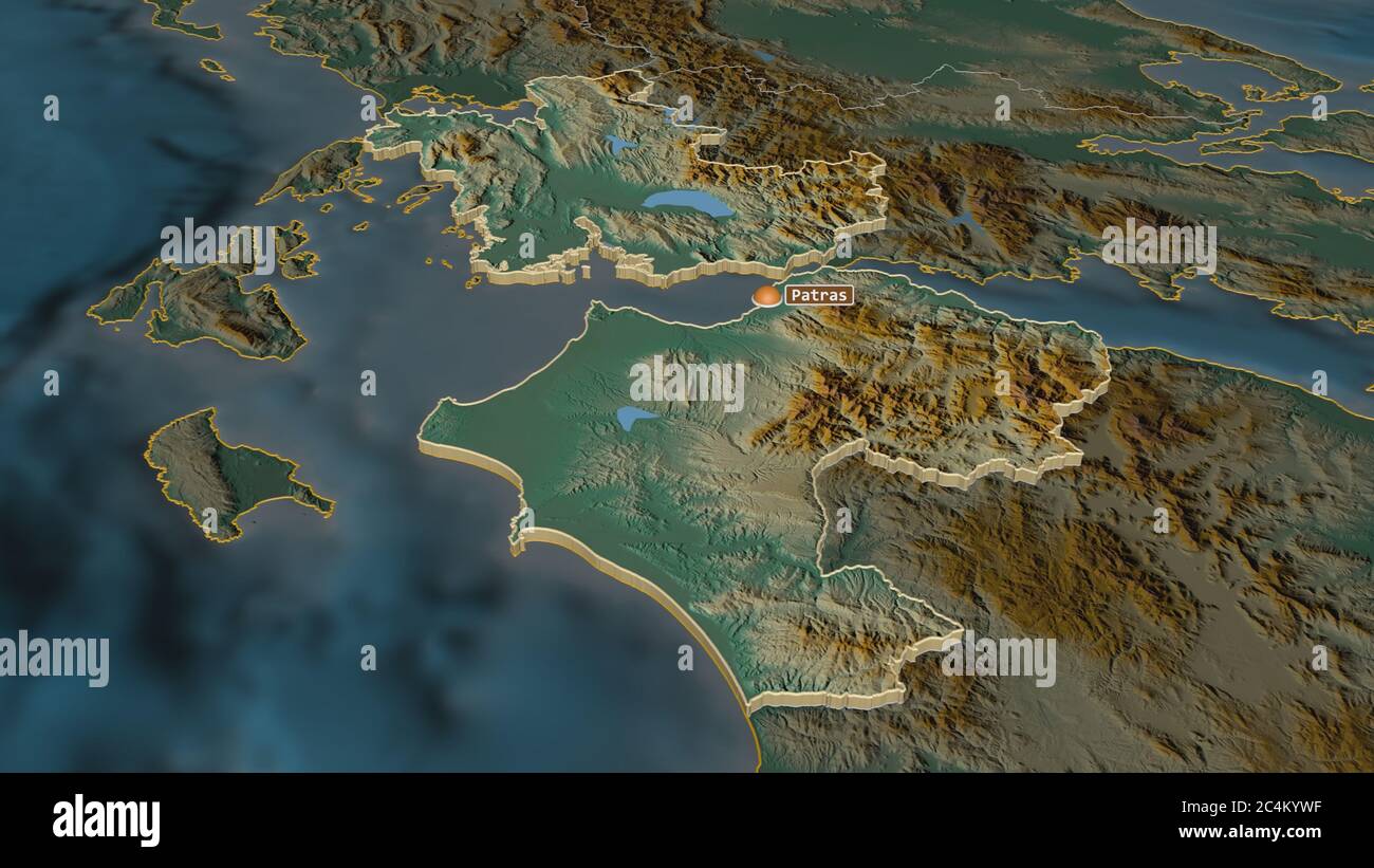 Zoom in on Western Greece (decentralized administration of Greece ...