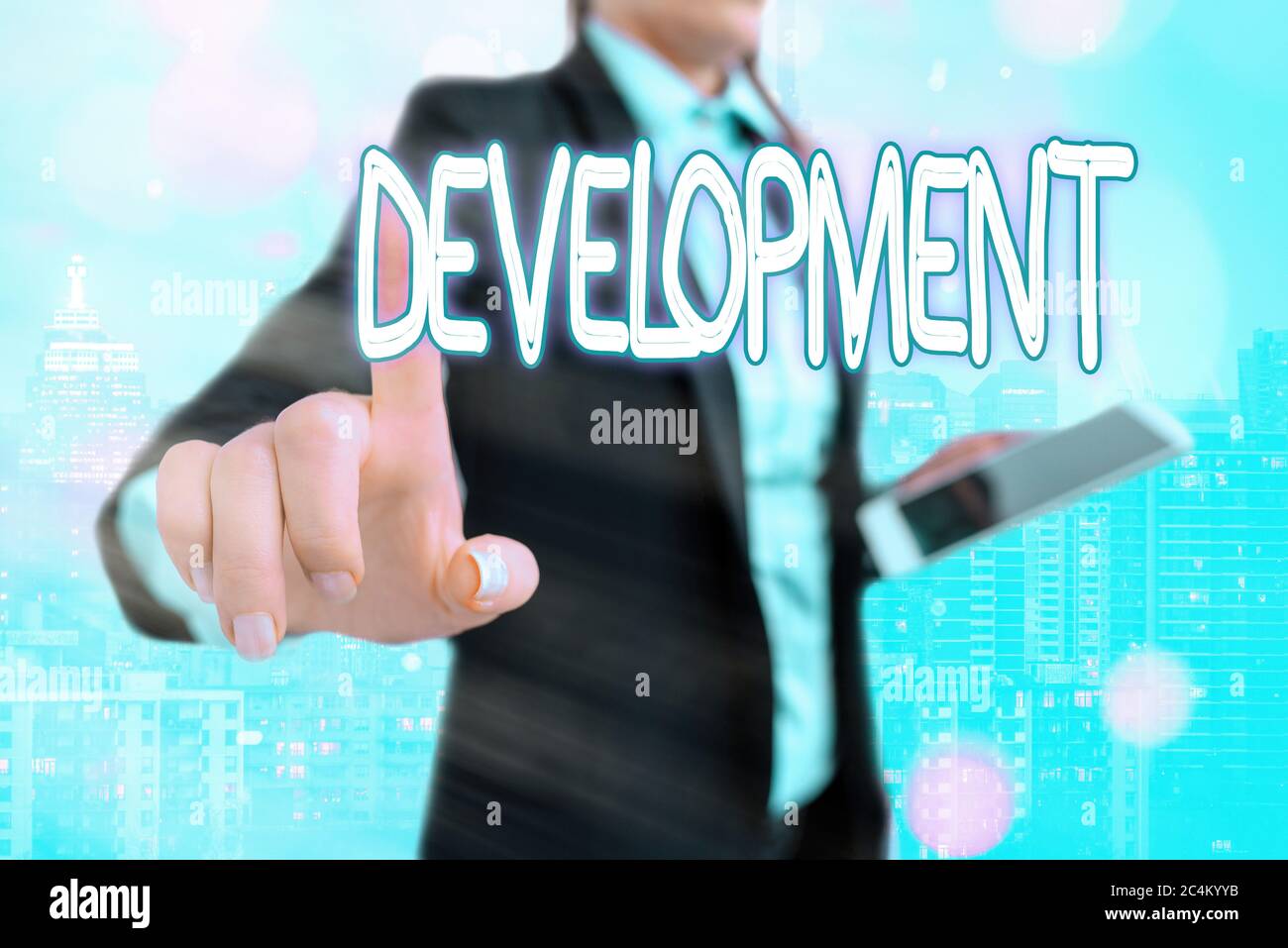 Writing note showing Development. Business concept for a cycle in which ...