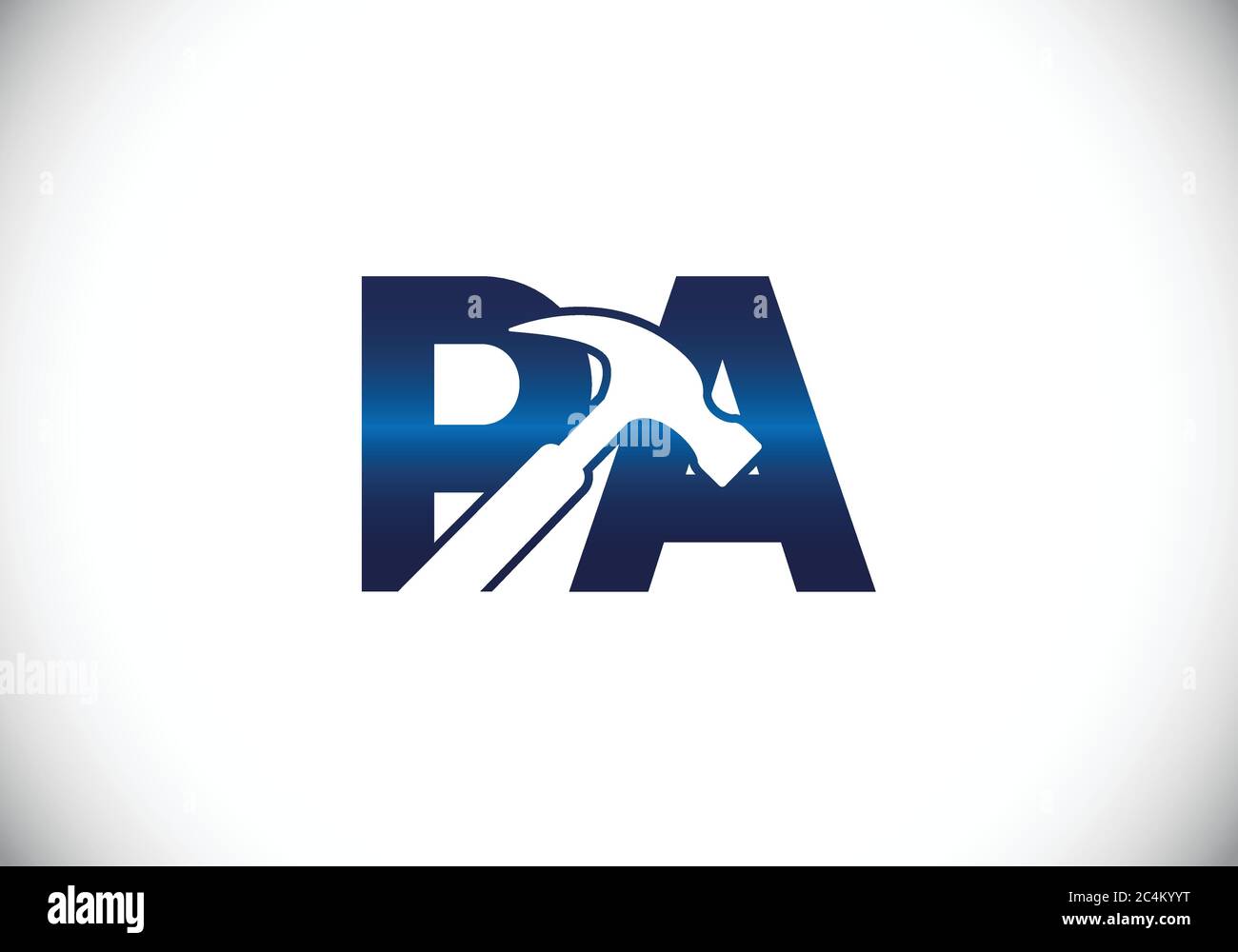 Initial Monogram Letter P A Logo Design Vector Template. P A Letter ...