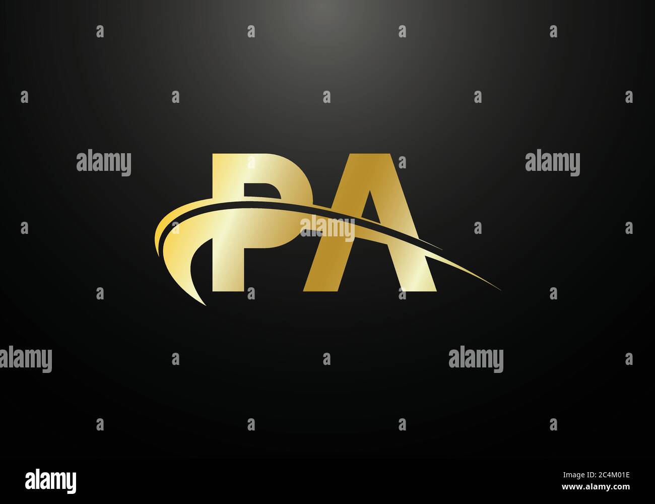 Initial Monogram Letter P A Logo Design Vector Template. P A Letter ...