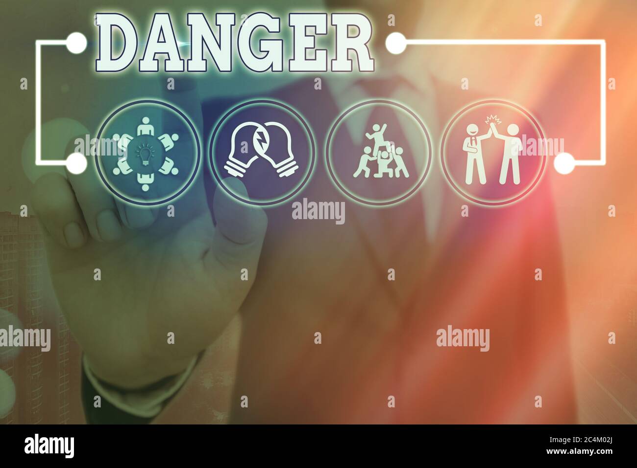 Handwriting text Danger. Conceptual photo general word for liability to ...
