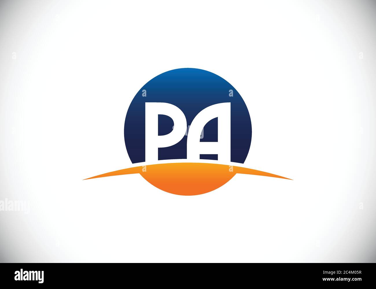 Initial Monogram Letter P A Logo Design Vector Template. P A Letter ...