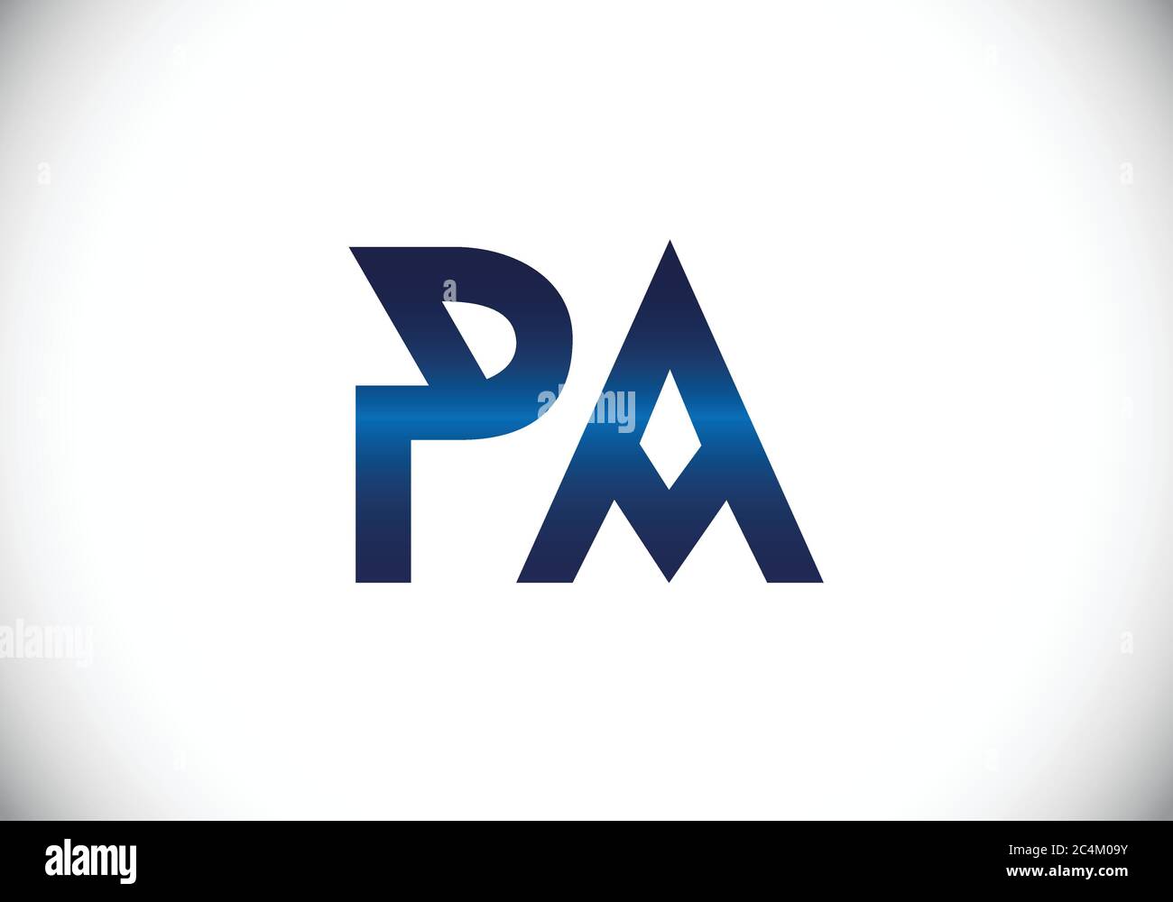 Initial Monogram Letter P A Logo Design Vector Template. P A Letter ...