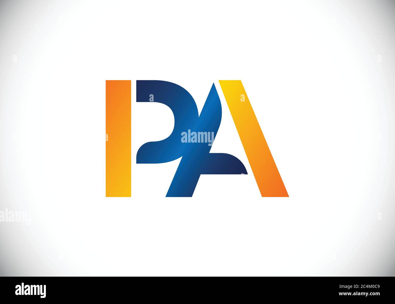 Initial Monogram Letter P A Logo Design Vector Template. P A Letter ...