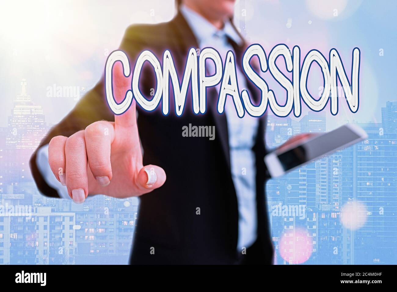 Writing note showing Compassion. Business concept for empathy and ...