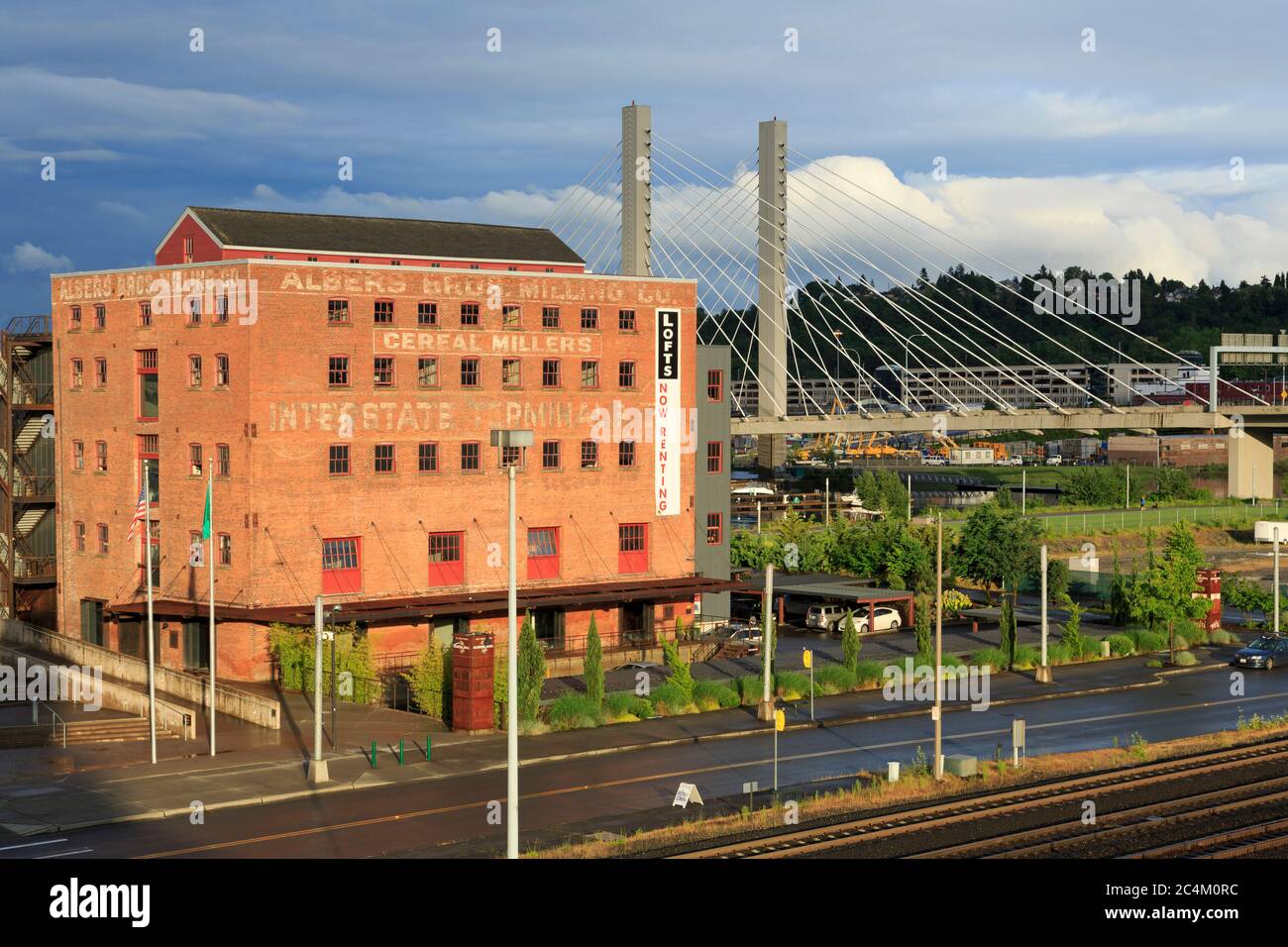 Warehouse & State Route 509Cable-Stayed Bridge,Tacoma,Washington State ...