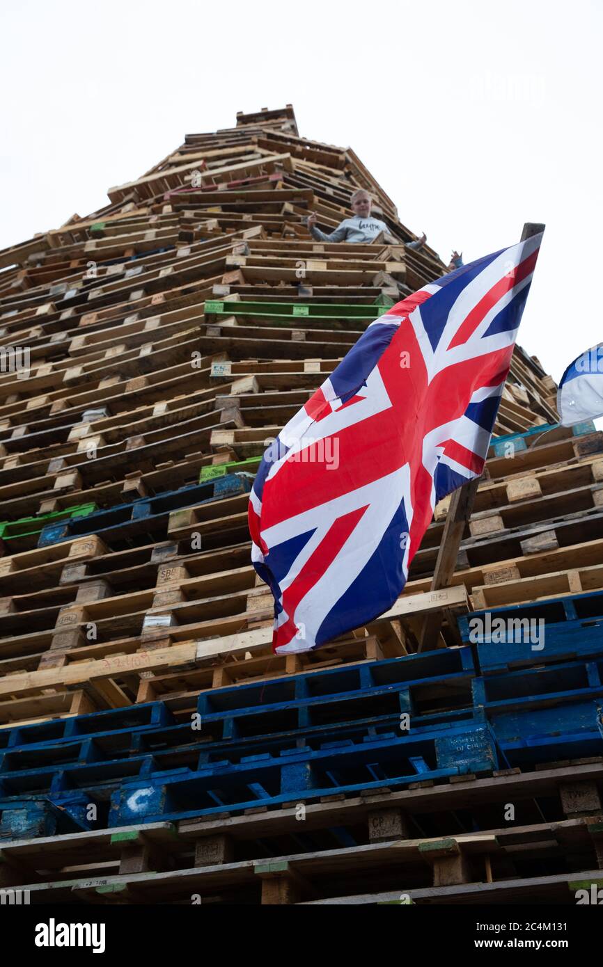 Sandy Row Bonfire, Belfast Stock Photo - Alamy