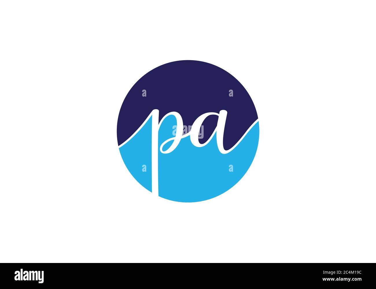 Initial Monogram Letter P A Logo Design Vector Template. P A Letter ...